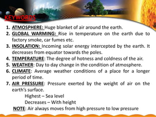 CLASS 9TH AIR CHAPTER GEOGRAPHY CH 4 NOTE | PPTX | Weather | Science