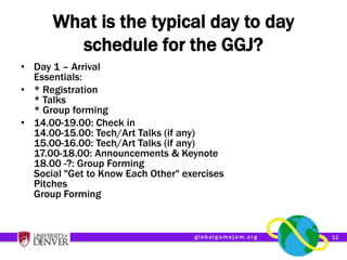 GGJ2013 Global Game Jam informational presentation | PPTX