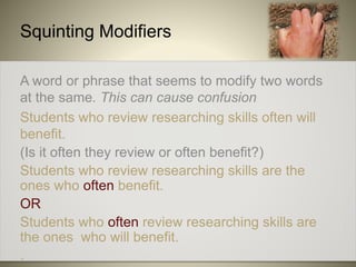 Grammar Grips: Modifiers | PPT