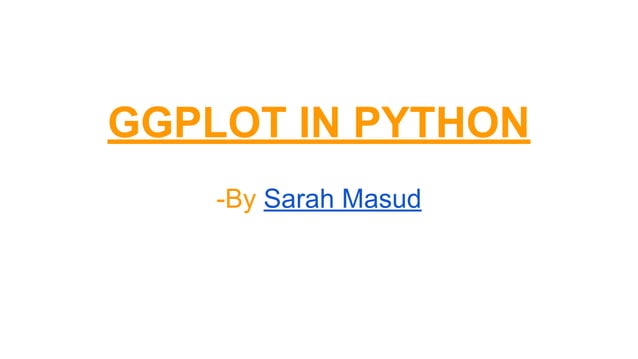 Ggplot in python | PPT