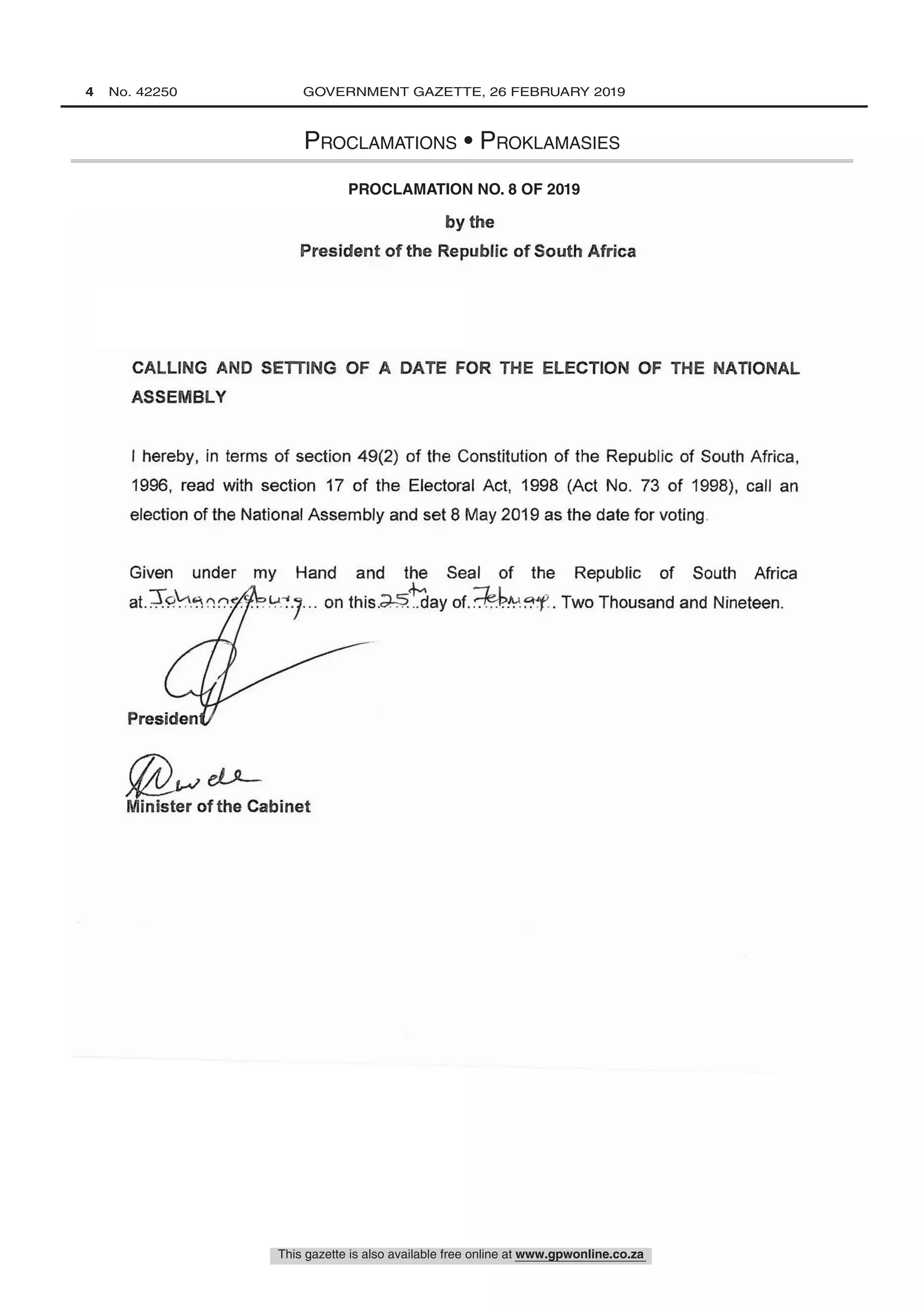 Gg presidencydateofelec | PDF
