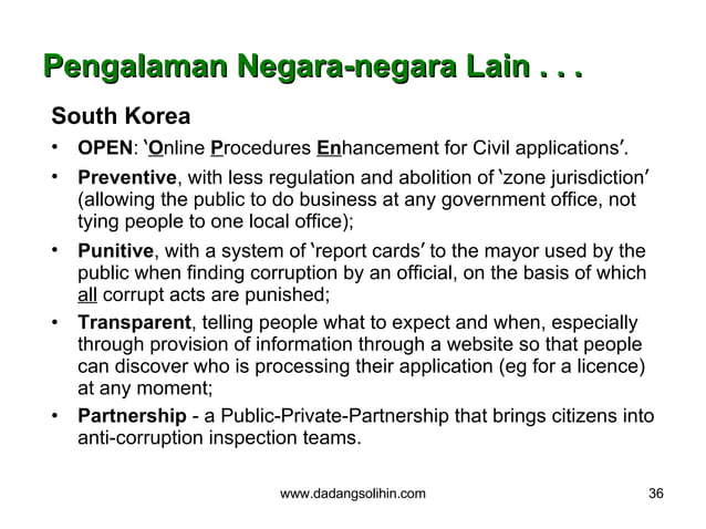 Clean Government dan Good Governance Policy, Konsep, dan Implementasi | PPT