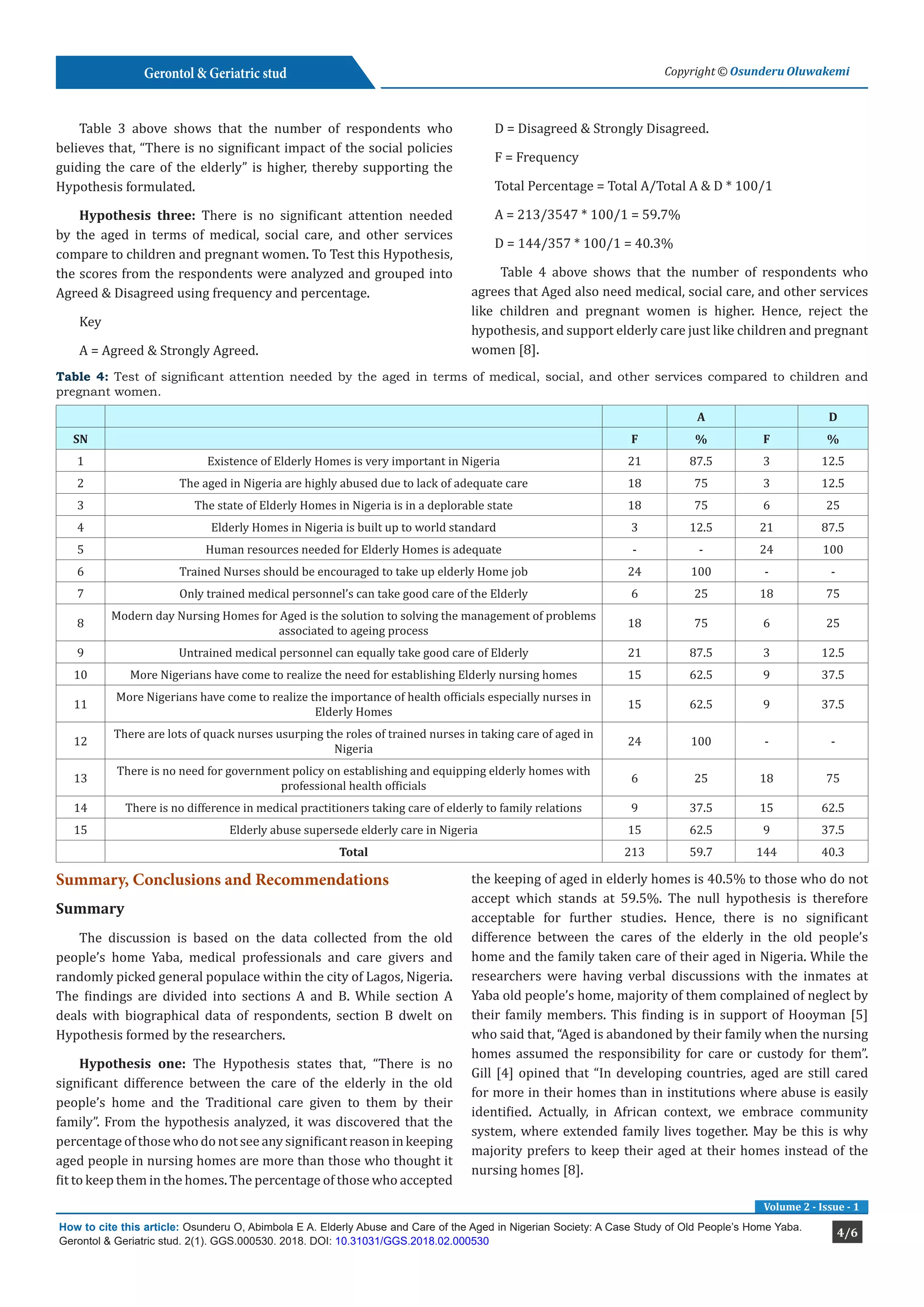 Crimson Publishers-Elderly Abuse and Care of the Aged in Nigerian Society: A Case Study of Old ...
