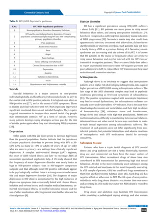 Psychiatric Challenges of HIV/AIDS and the Added Problems of Aging with ...