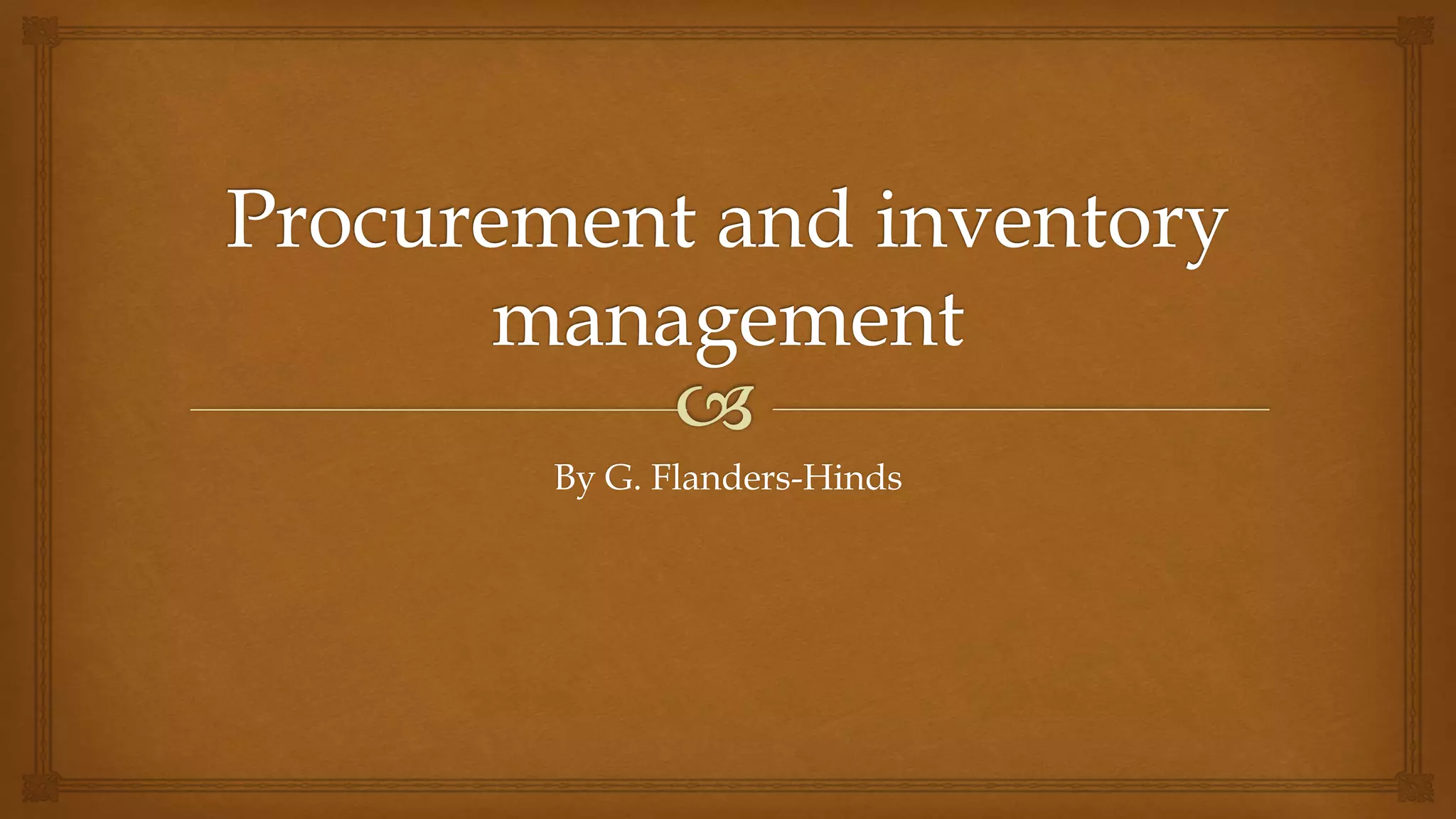 Functions of the procurement and inventory management office | PPT