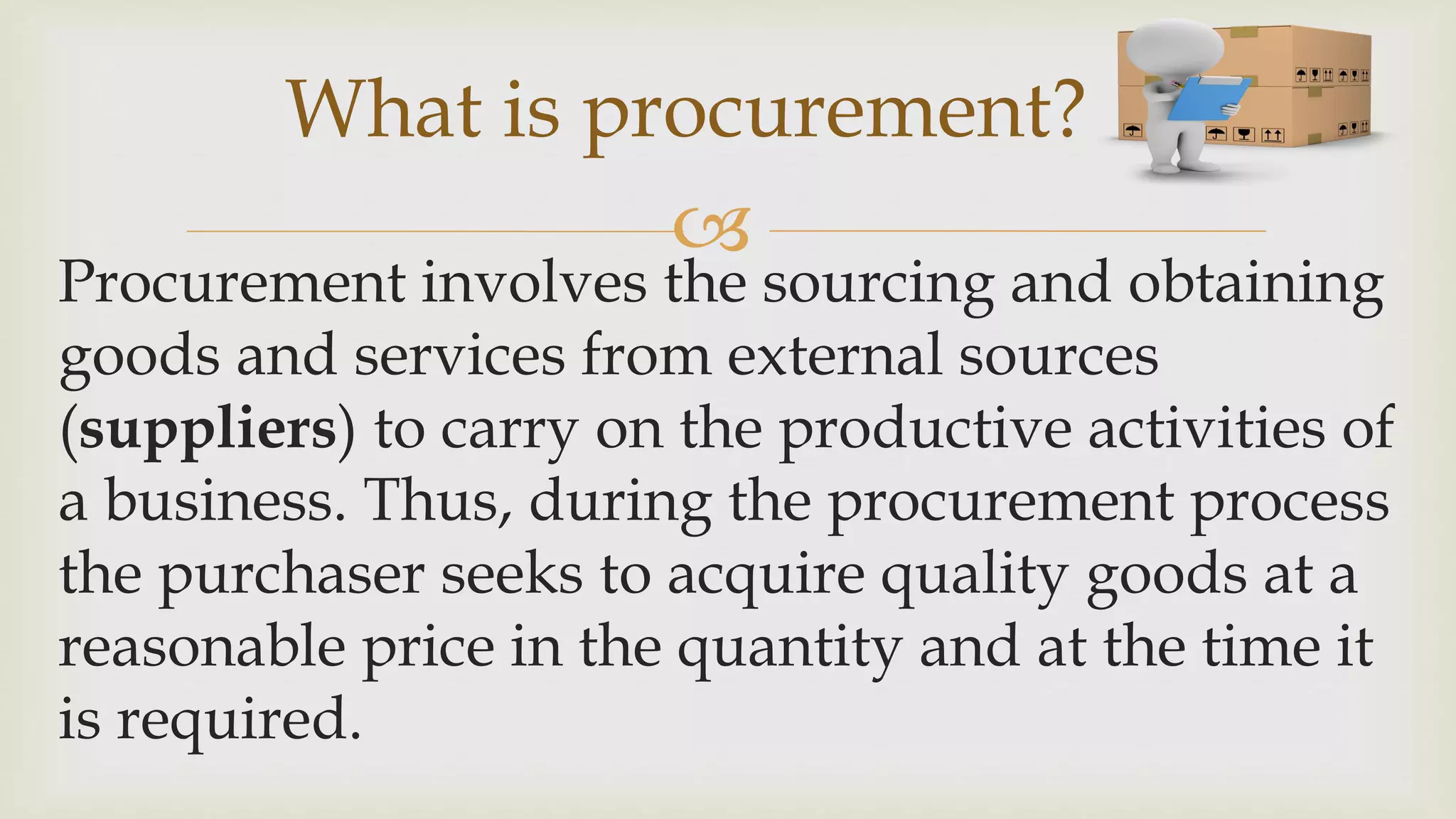 Functions of the procurement and inventory management office | PPT