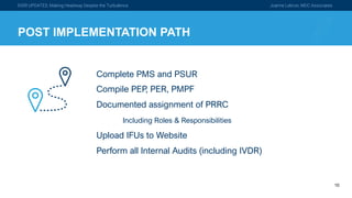 Making Headway Despite the Turbulence: Regulatory Requirements, Quality ...