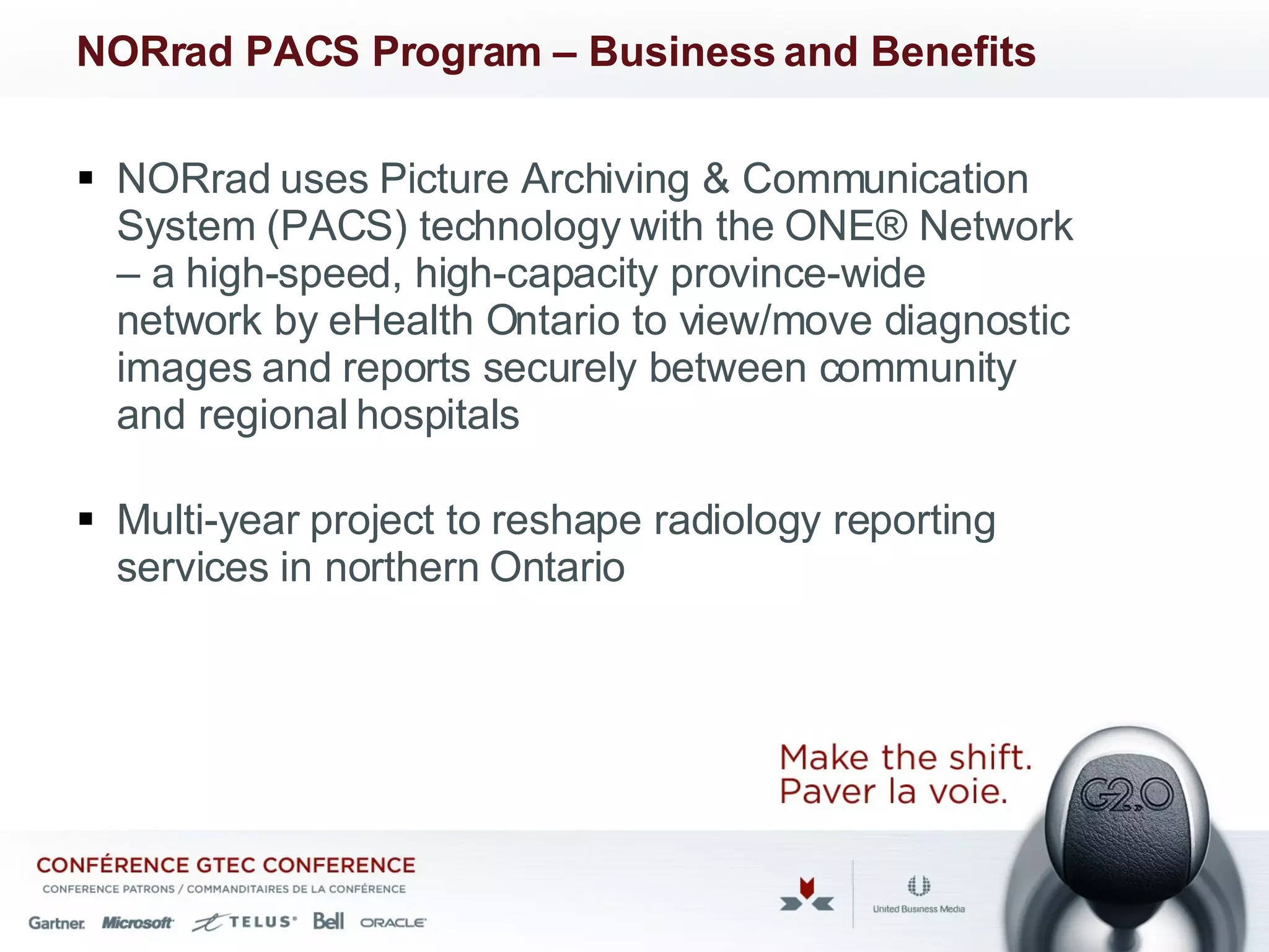 NORrad PACS Program Northern Radiology – Picture Archive Communication ...