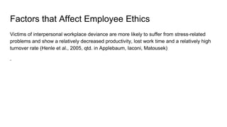 Workplace deviance: cheating at work | PPT