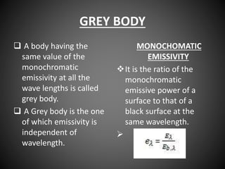 Concept of Grey body and Black body | PPTX