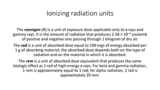 Ionizing Radiation & Health | PPTX