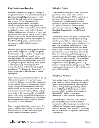 Greenhouse IPM: Sustainable Aphid Control | PDF