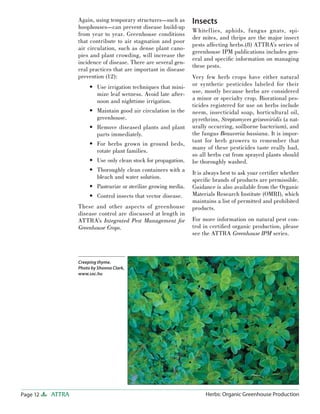 Herbs: Organic Greenhouse Production | PDF