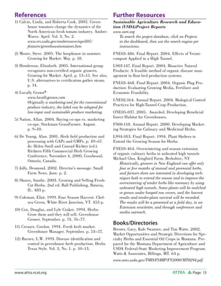 Herbs: Organic Greenhouse Production | PDF