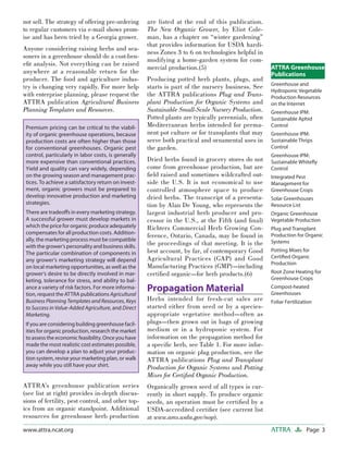 Herbs: Organic Greenhouse Production | PDF