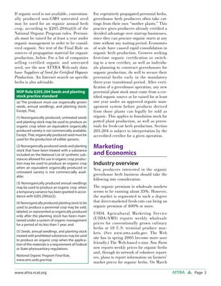 Herbs: Organic Greenhouse Production | PDF