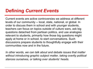 Current Events Discussions for Elementary Classrooms | PPT