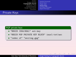 Google Hacking for Cryptographic Secrets | PDF | Search | Internet