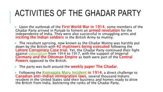 Ghadar Movement ,Rowlatt Act and Jallianwala Bagh Massacre.pptx