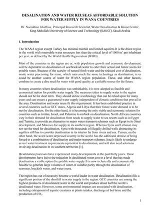 Ghaffour - desalination and water reuse | DOC
