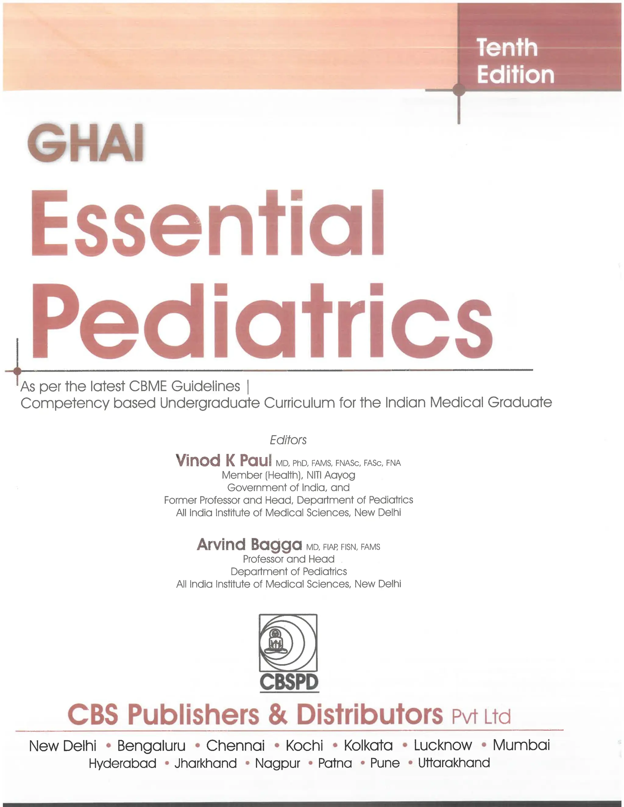 Ghai Essential Pediatrics 10edition new edition | PDF
