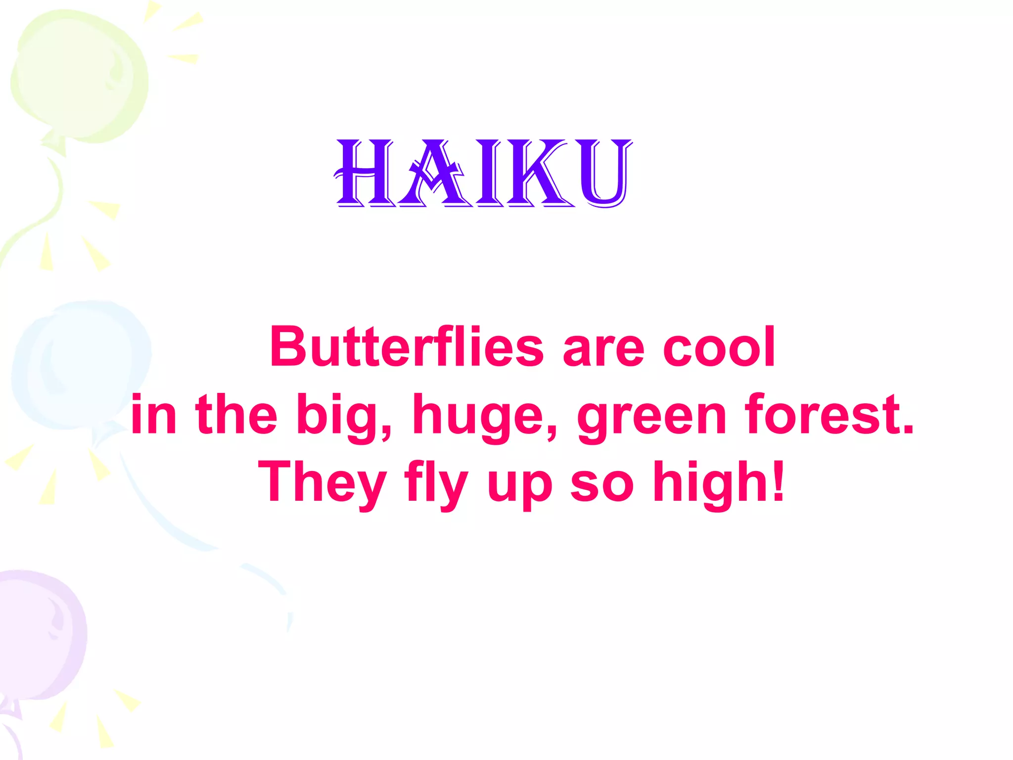 Teaching haiku poem | PPT