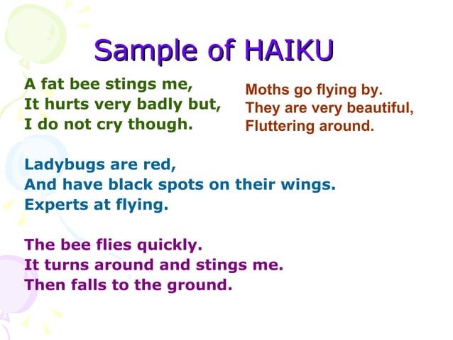 Teaching haiku poem | PPT