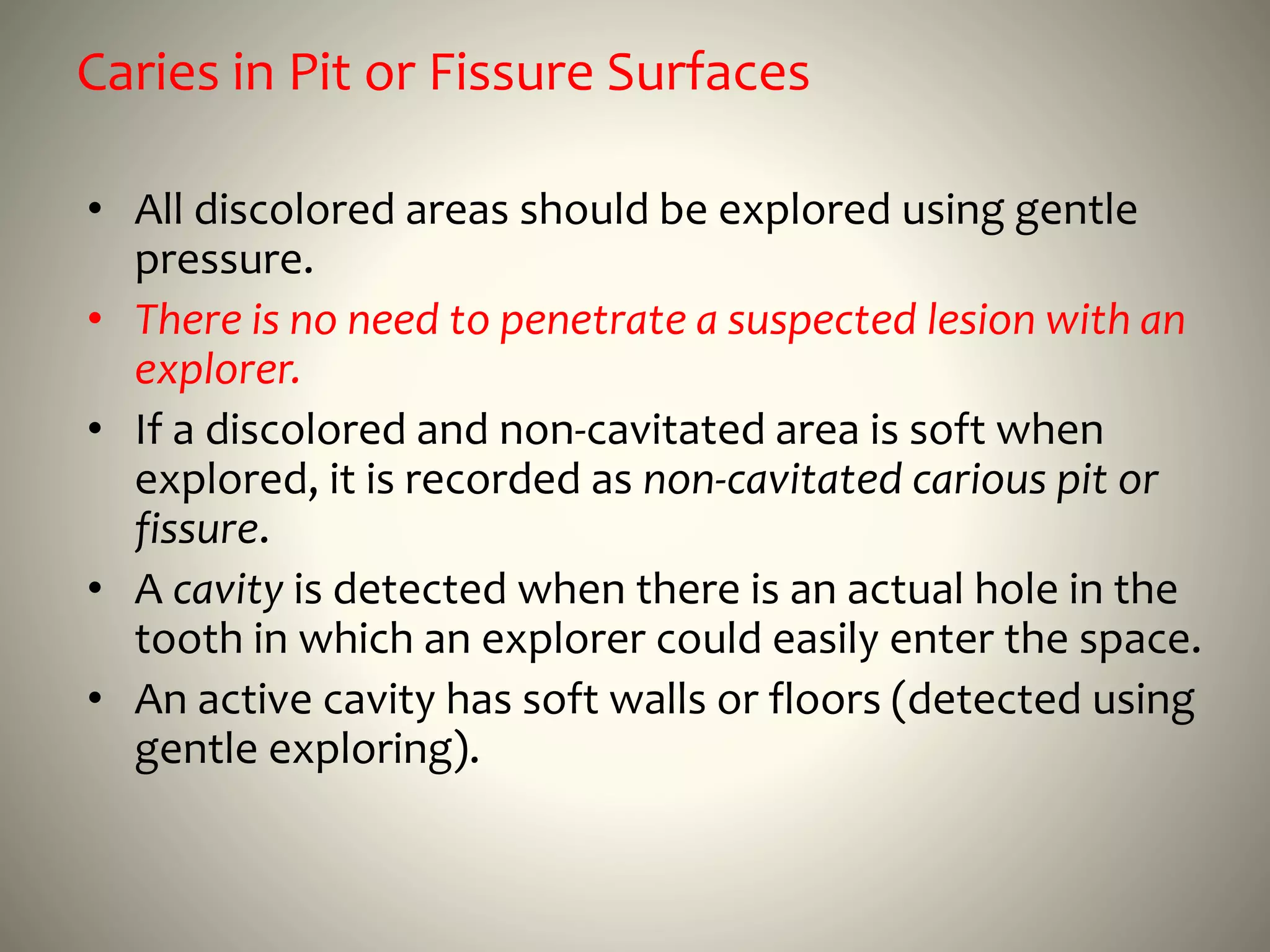 Detection and diagnosis of dental caries | PPTX