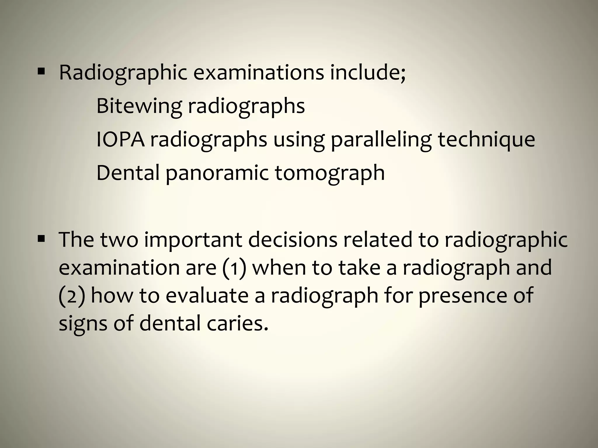 Detection and diagnosis of dental caries | PPTX