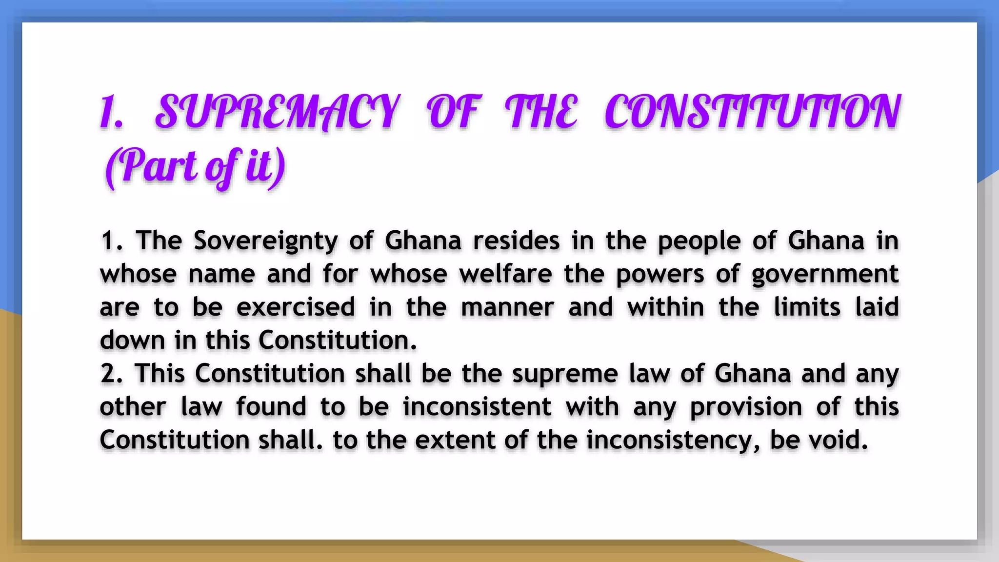 Constitution of Ghana | PPTX
