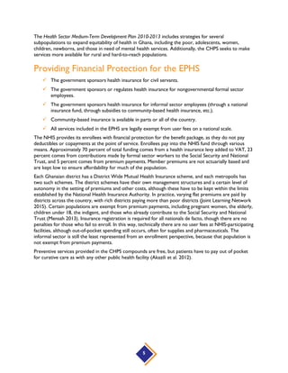 Essential Package of Health Services Country Snapshot: Ghana | PDF