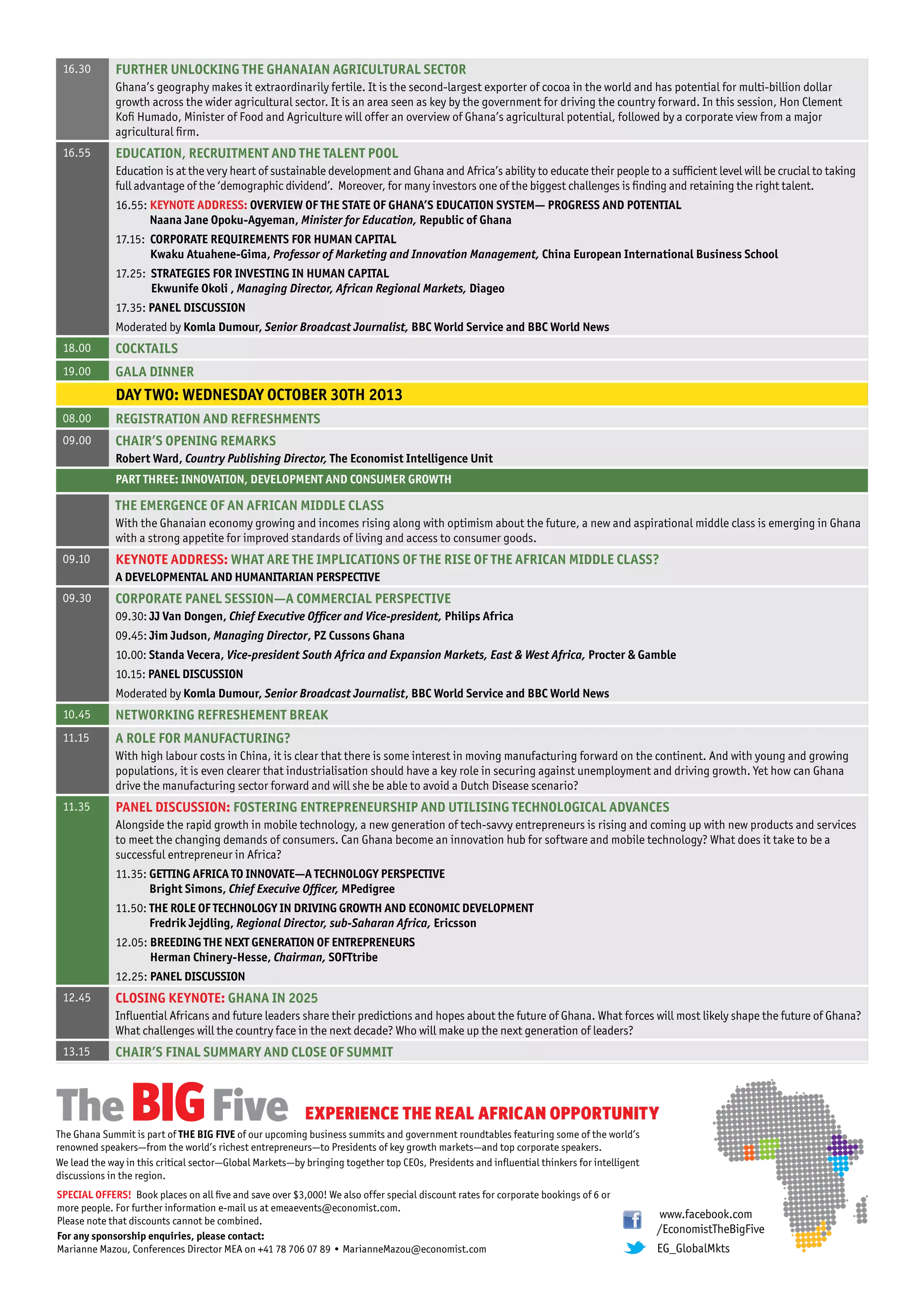 Ghana Investment Summit 2013 | PDF