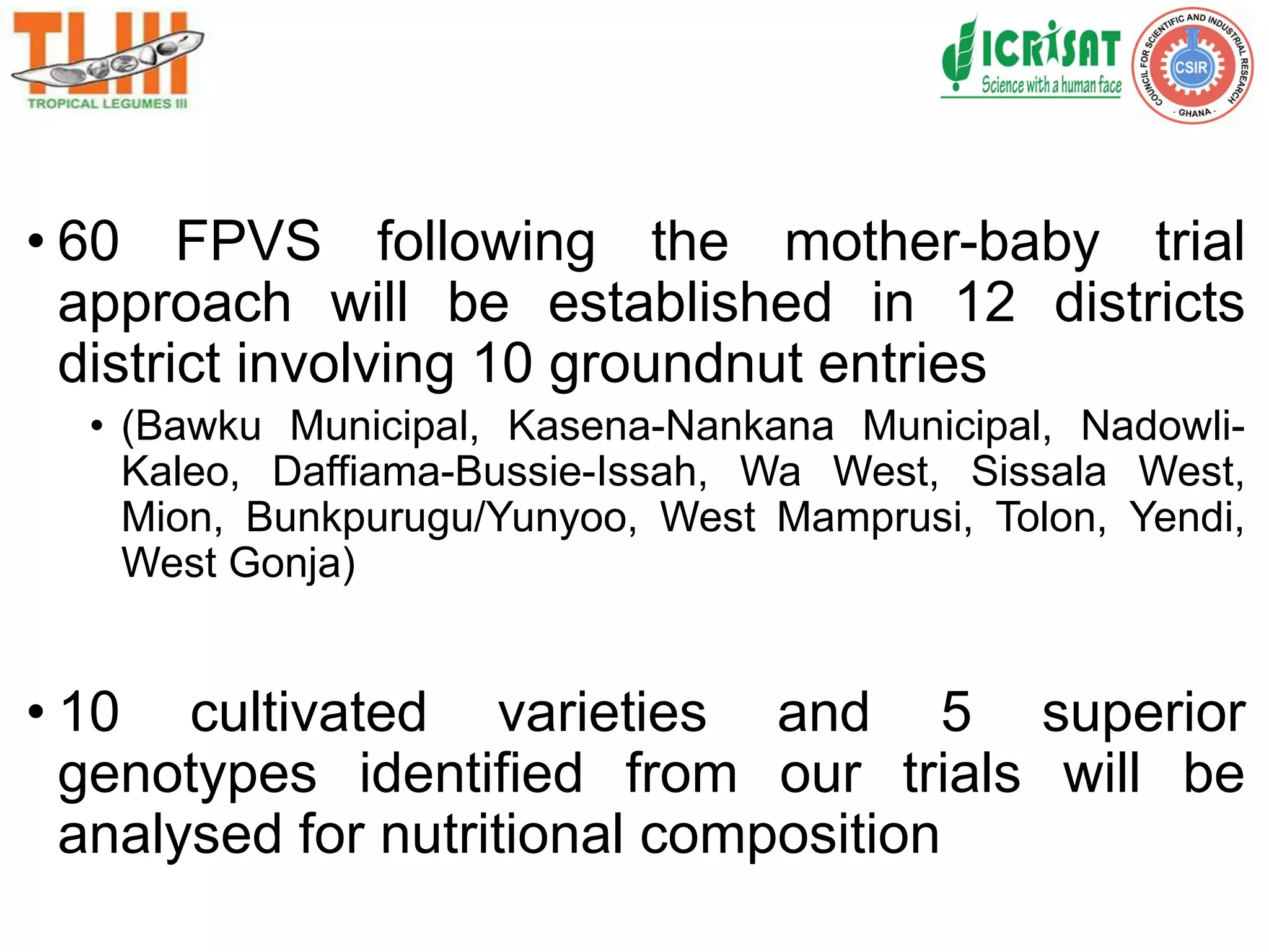 Ghana Groundnut workplan_TL III Annual Meet | PDF | Agriculture ...