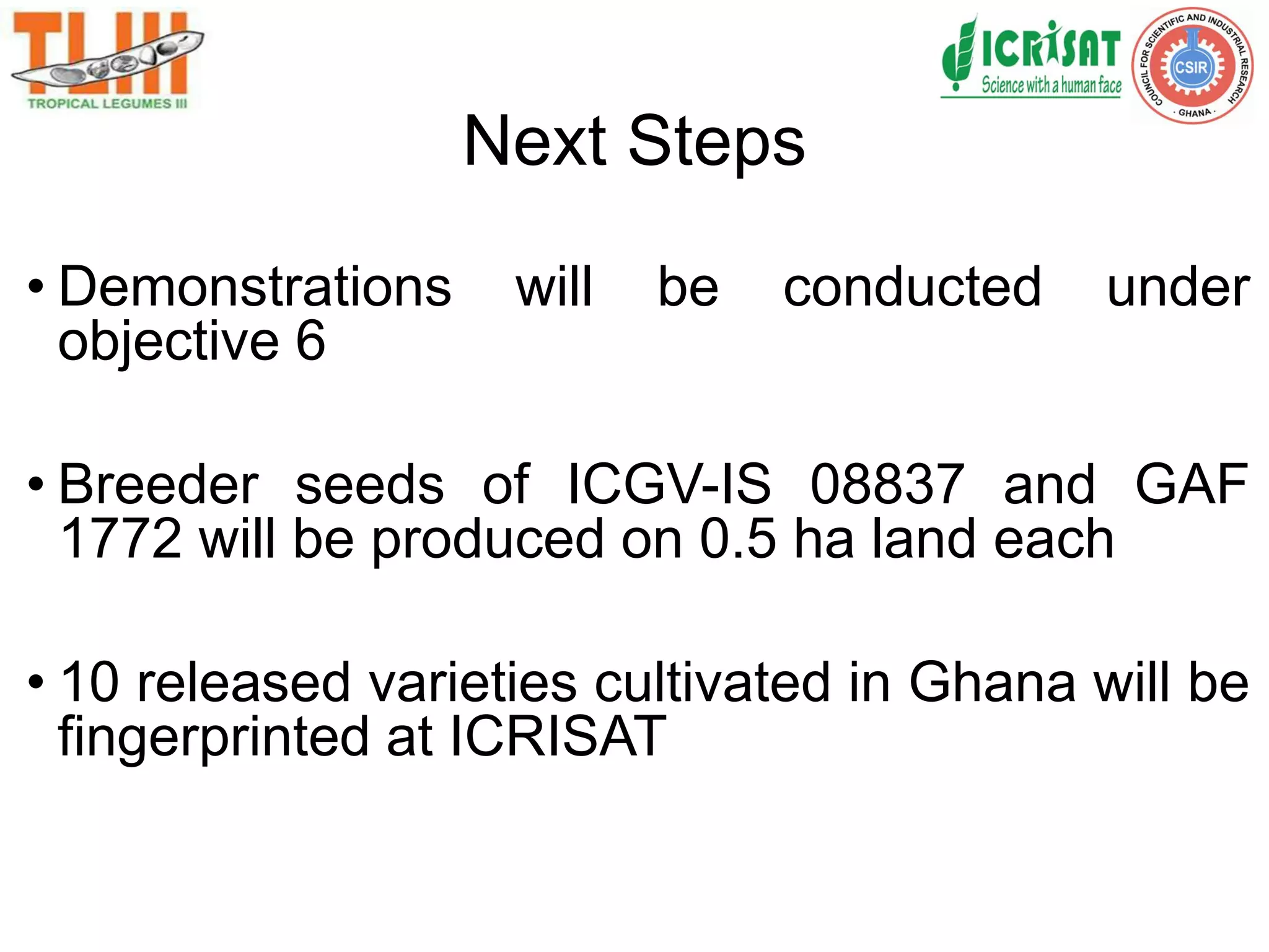 Ghana Groundnut workplan_TL III Annual Meet | PDF | Agriculture ...