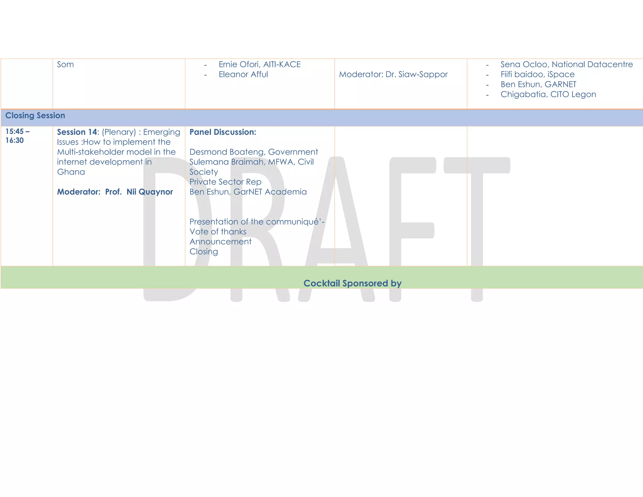 GHANA IGF 2016 DRAFT PROGRAM | PPT
