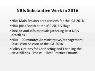 Ghana IGF 2016, How to implement the Multi-Stakeholder model in the internet development in ...