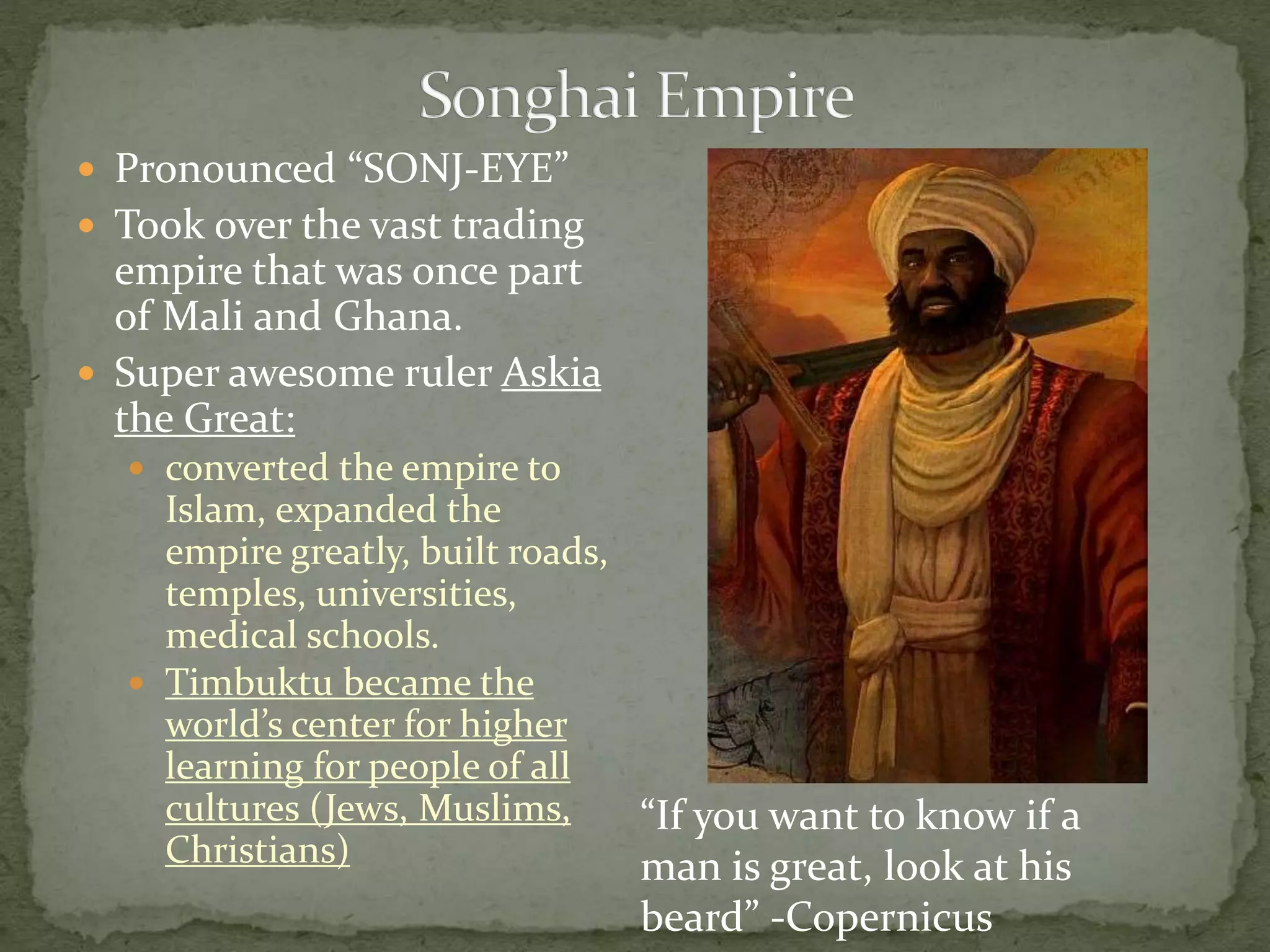 Ghana, mali, songhai ppt | PPTX