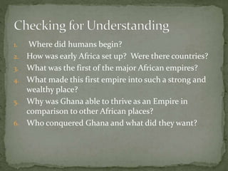 Ghana, mali, songhai ppt | PPTX