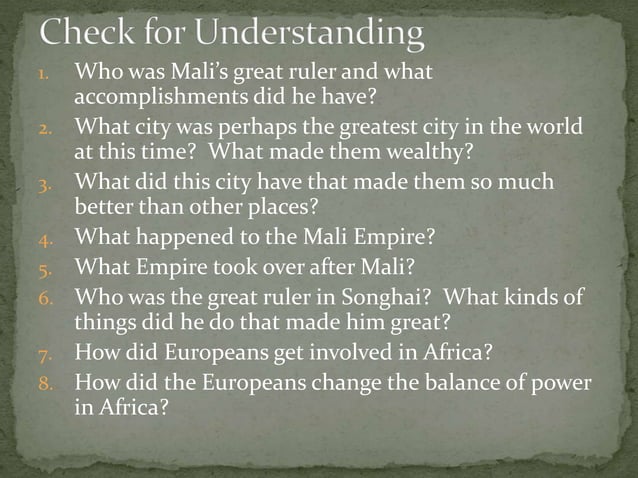 Ghana, mali, songhai ppt | PPTX