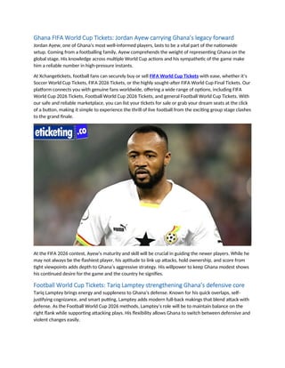 Ghana’s Key Players at the Football World Cup 2026.docx