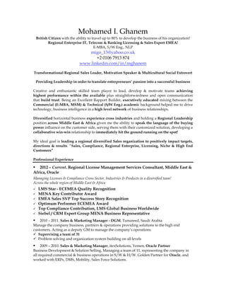 Ghanem CV Resume 2015 BBB | PDF