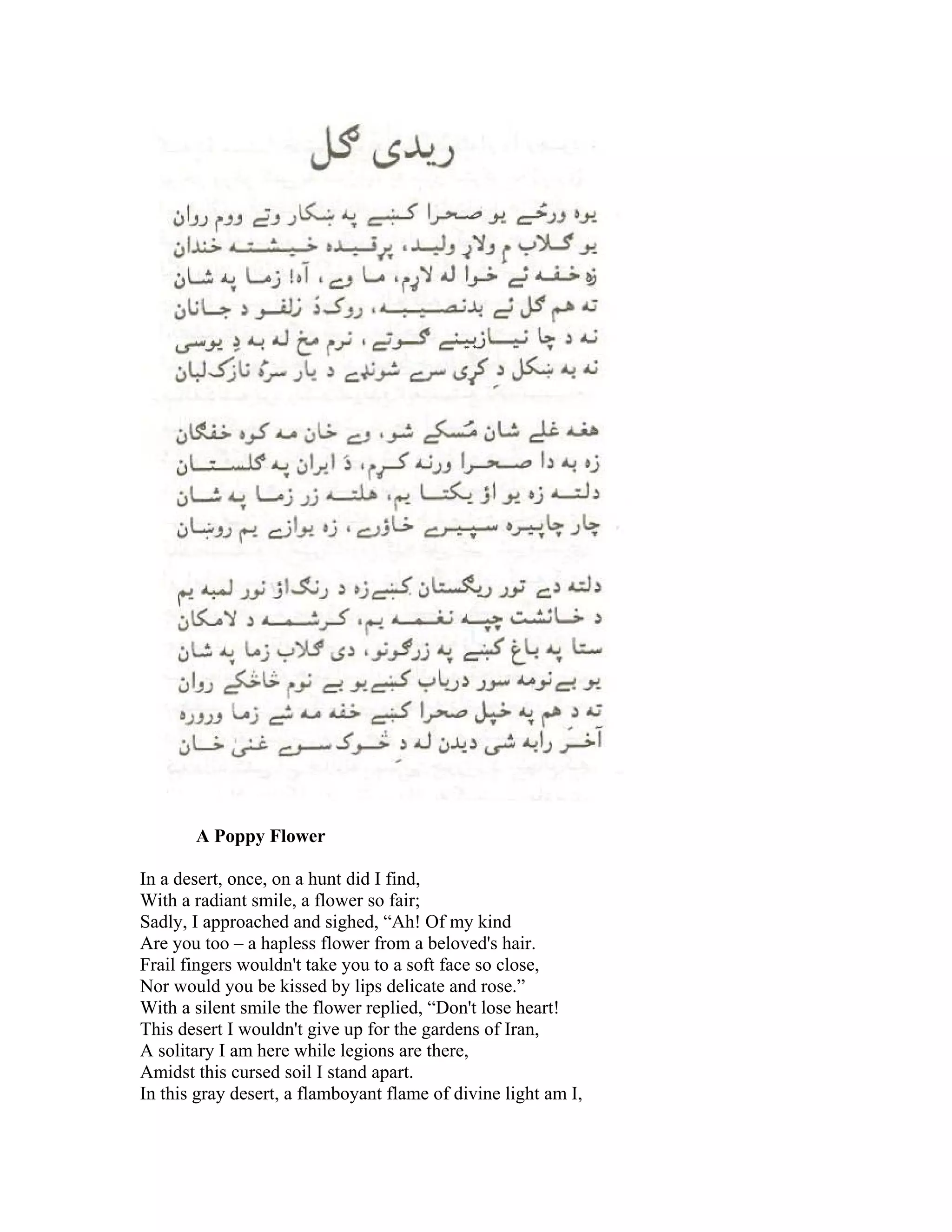 Ghani Khan Poetry | Pashto Poetry | PDF