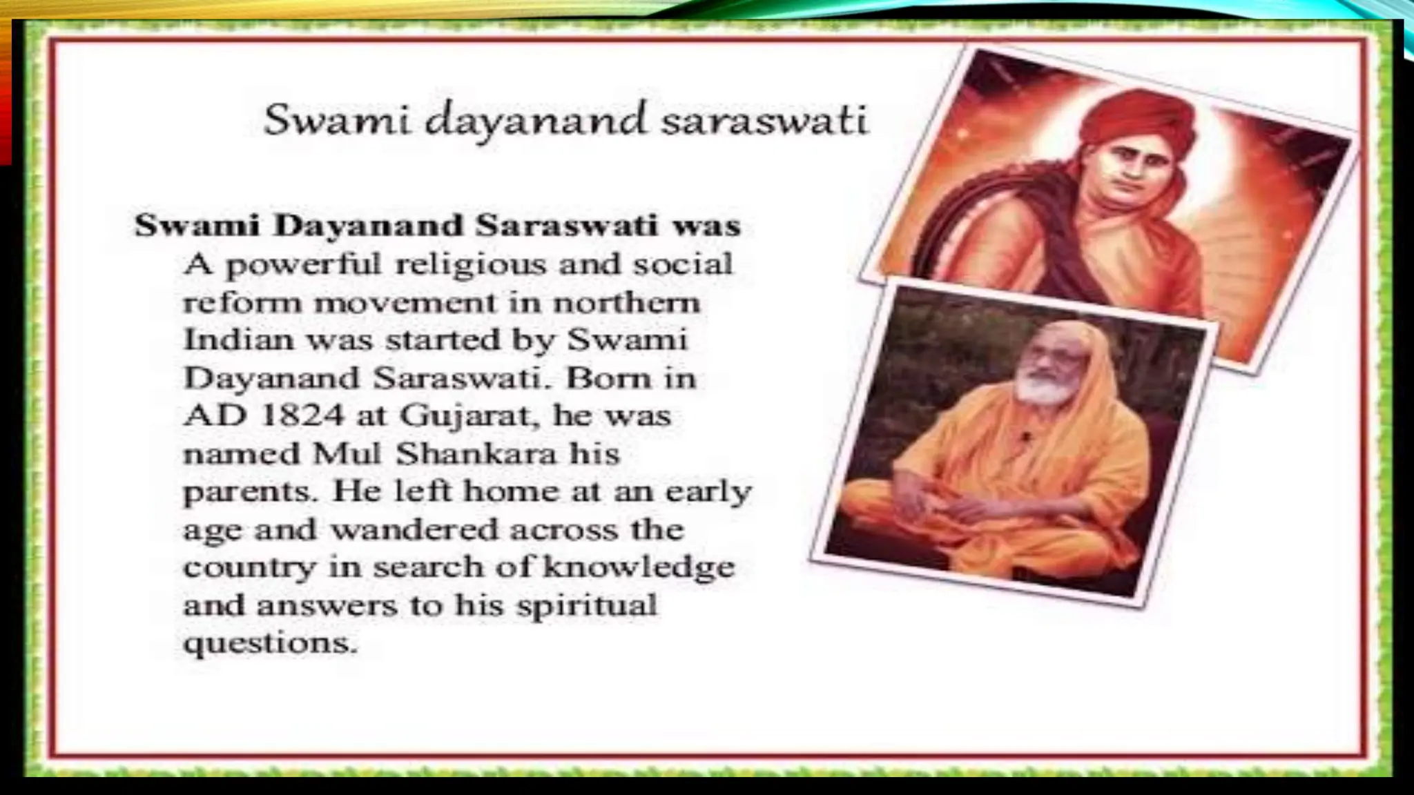 history presentation on Maharshi Dayanand Saraswati.pptx