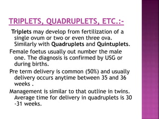 multiple pregnancy | PPTX