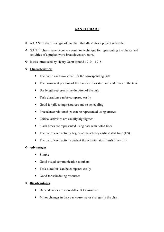 Ghant chart | DOCX
