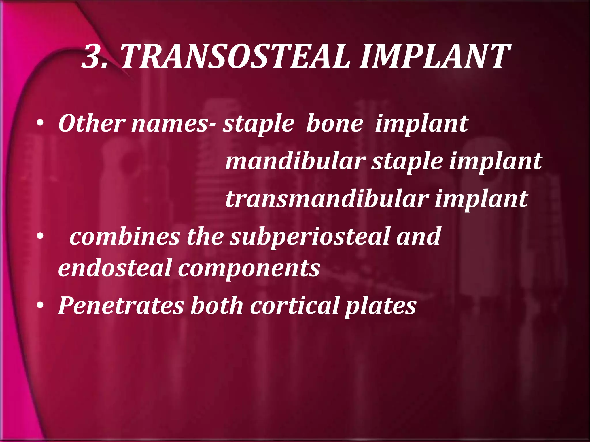 types and classification of dental implants | PPTX