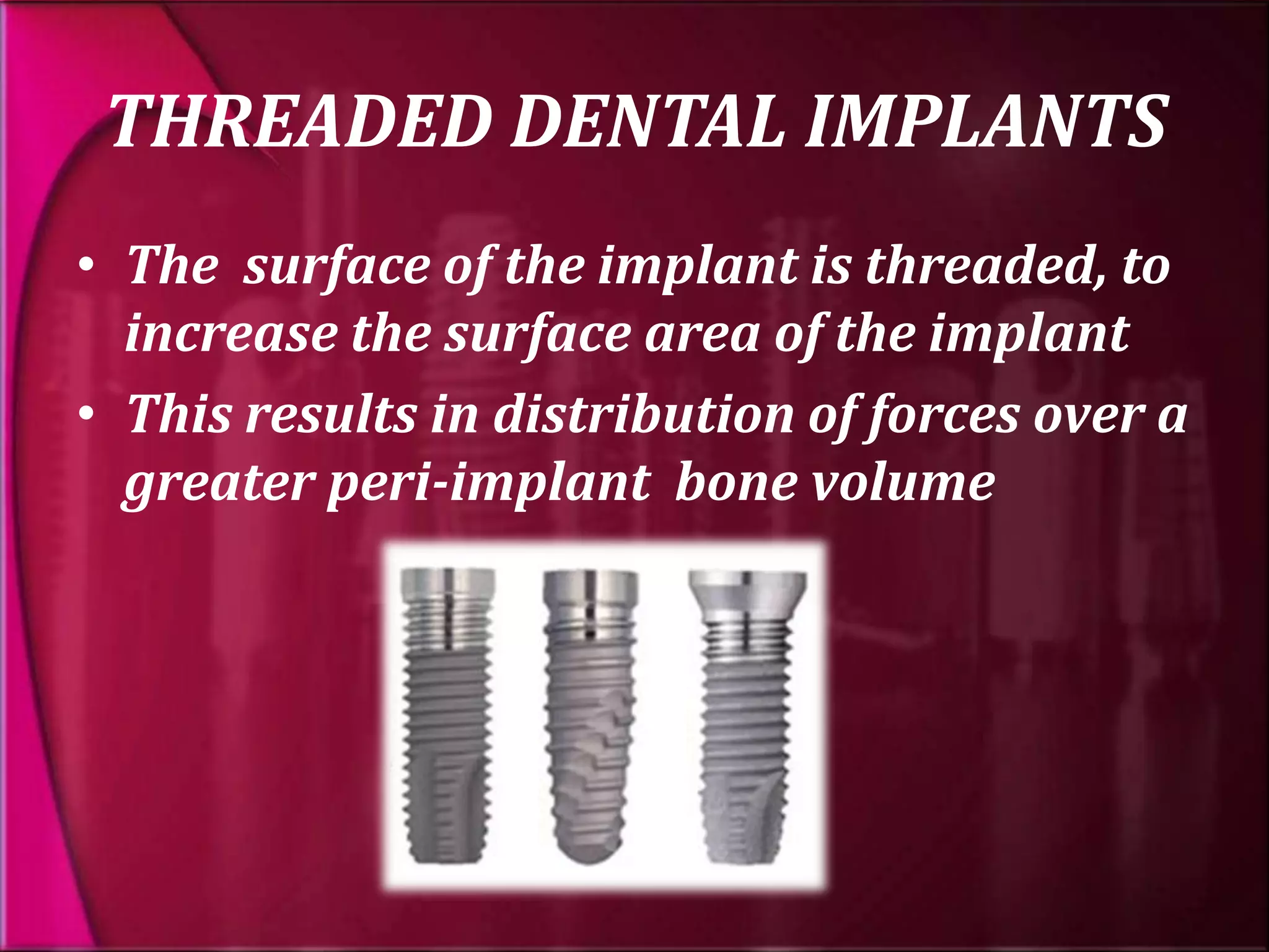 types and classification of dental implants | PPTX
