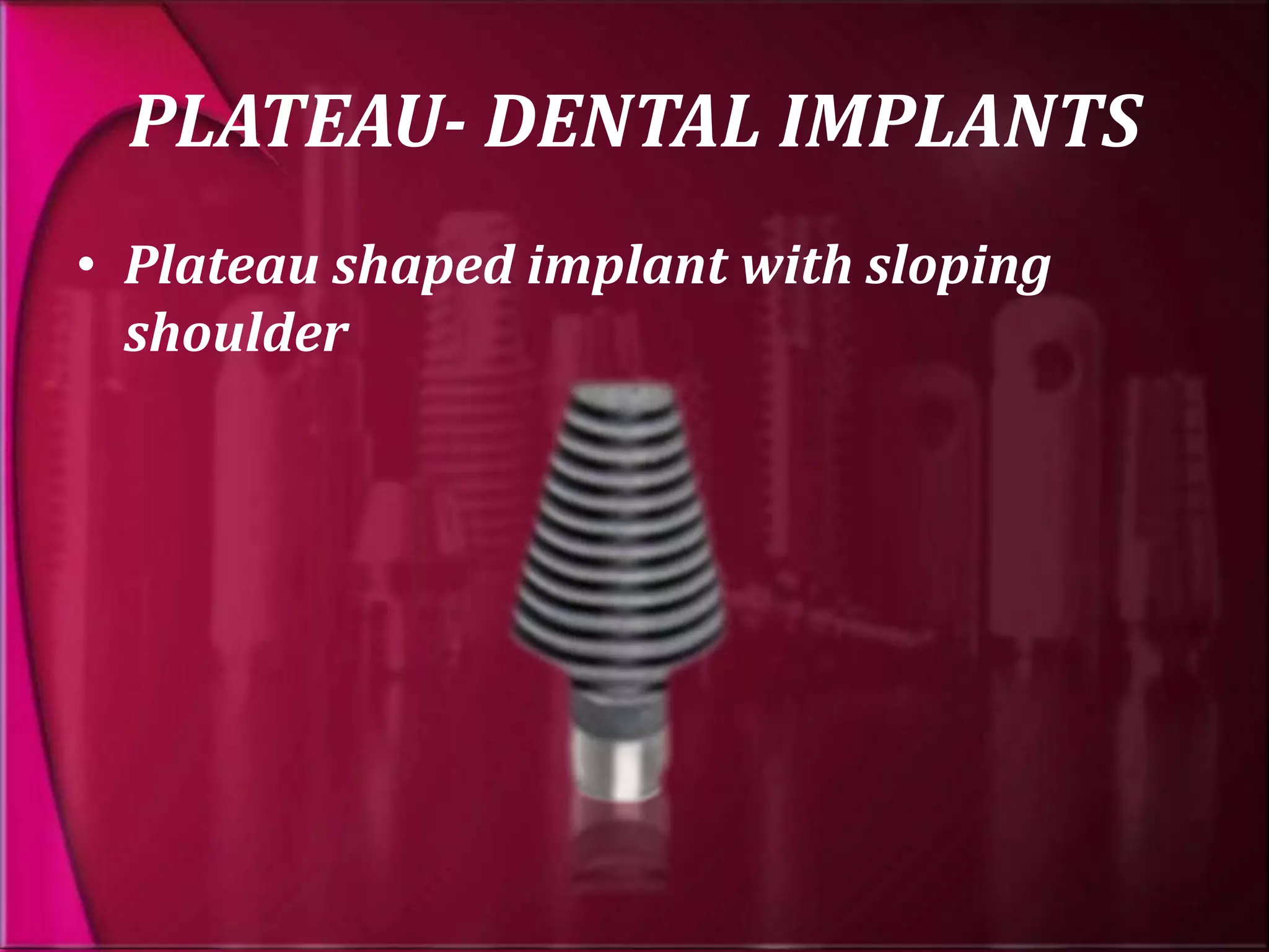types and classification of dental implants | PPTX