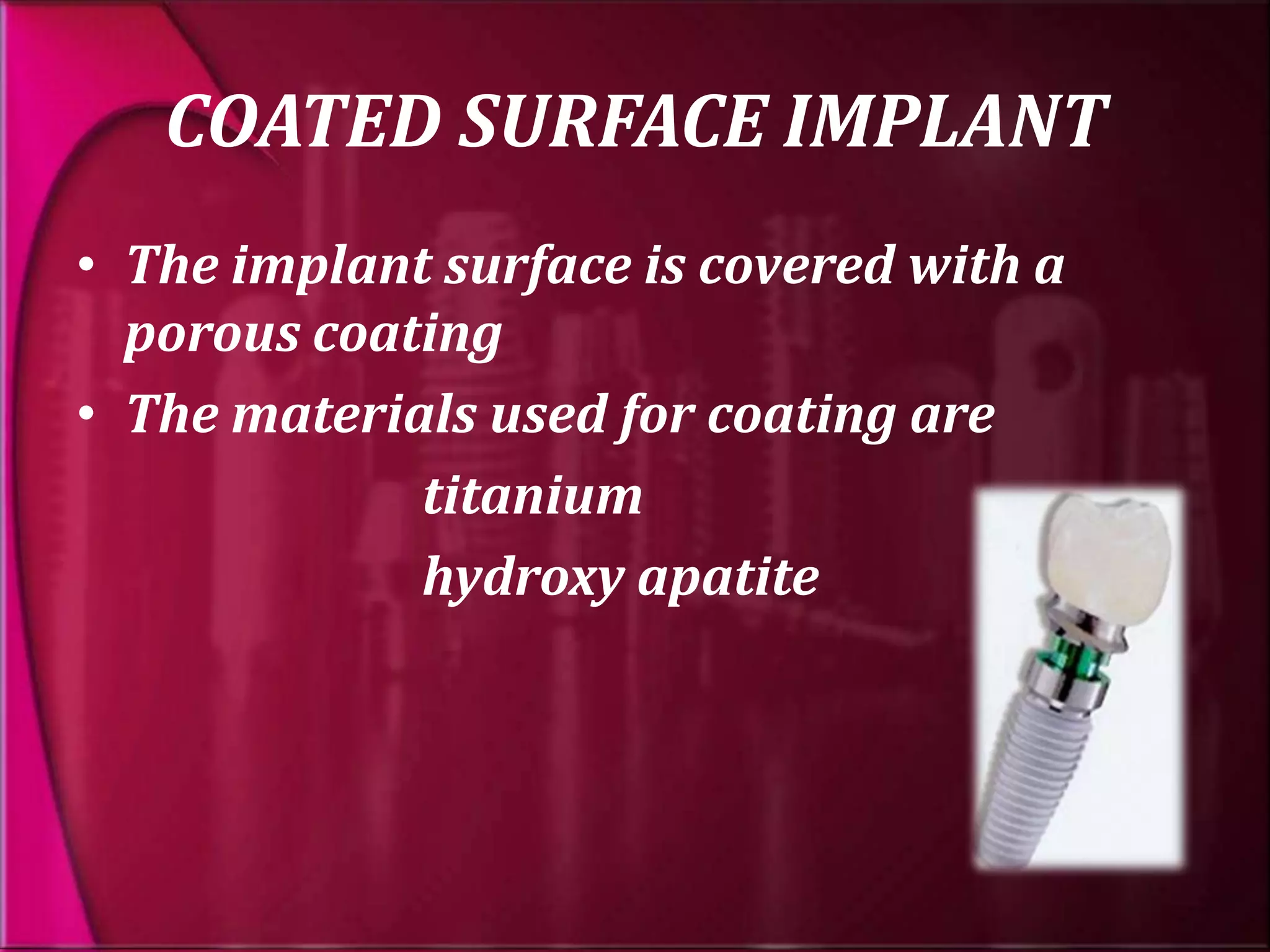 types and classification of dental implants | PPTX