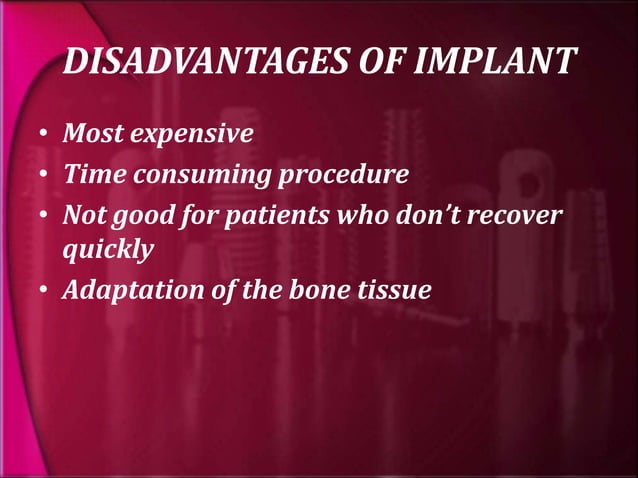 types and classification of dental implants | PPT